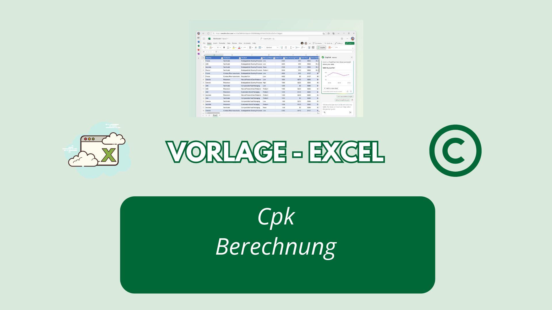 Cpk Berechnung Excel